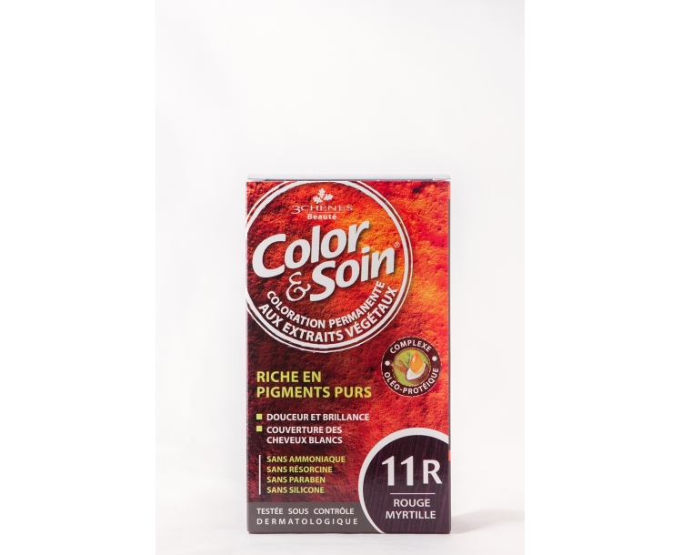 法国仓 3橡树植物染发膏11R LES 3 CHENES COLOR ET SOIN 11R 60ml+60ml+15ml-法国淘淘